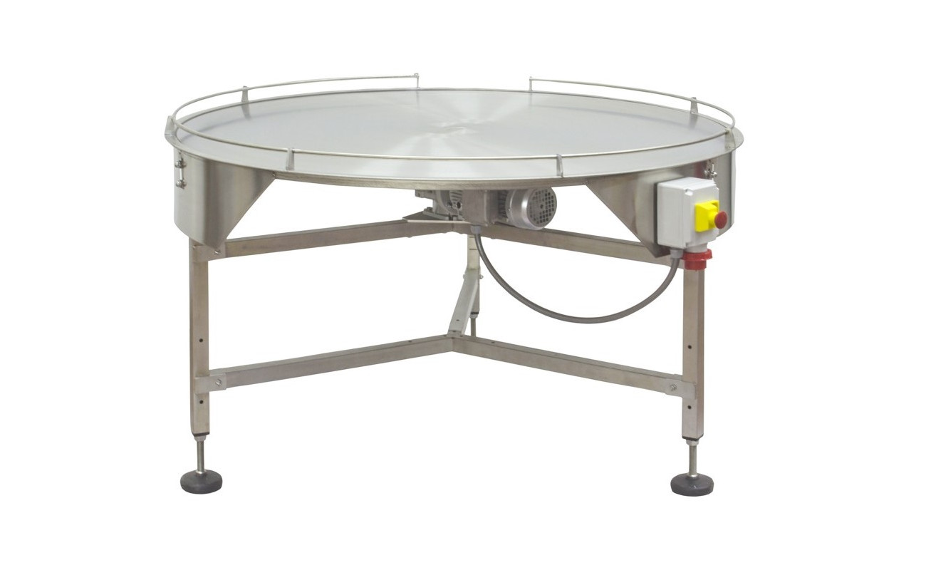 Table rotative plate à bord